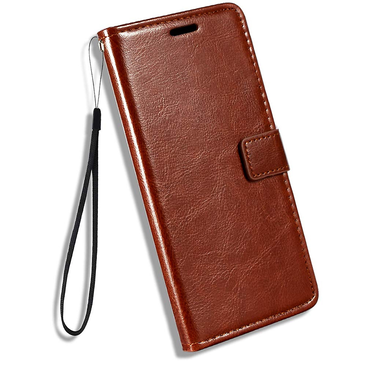 Shantime for Lenovo ThinkPhone 5G Case, Premium PU Leather Magnetic Flip Case Cover with Card Holder and Kickstand for Lenovo ThinkPhone 5G (6.6”) Brown
