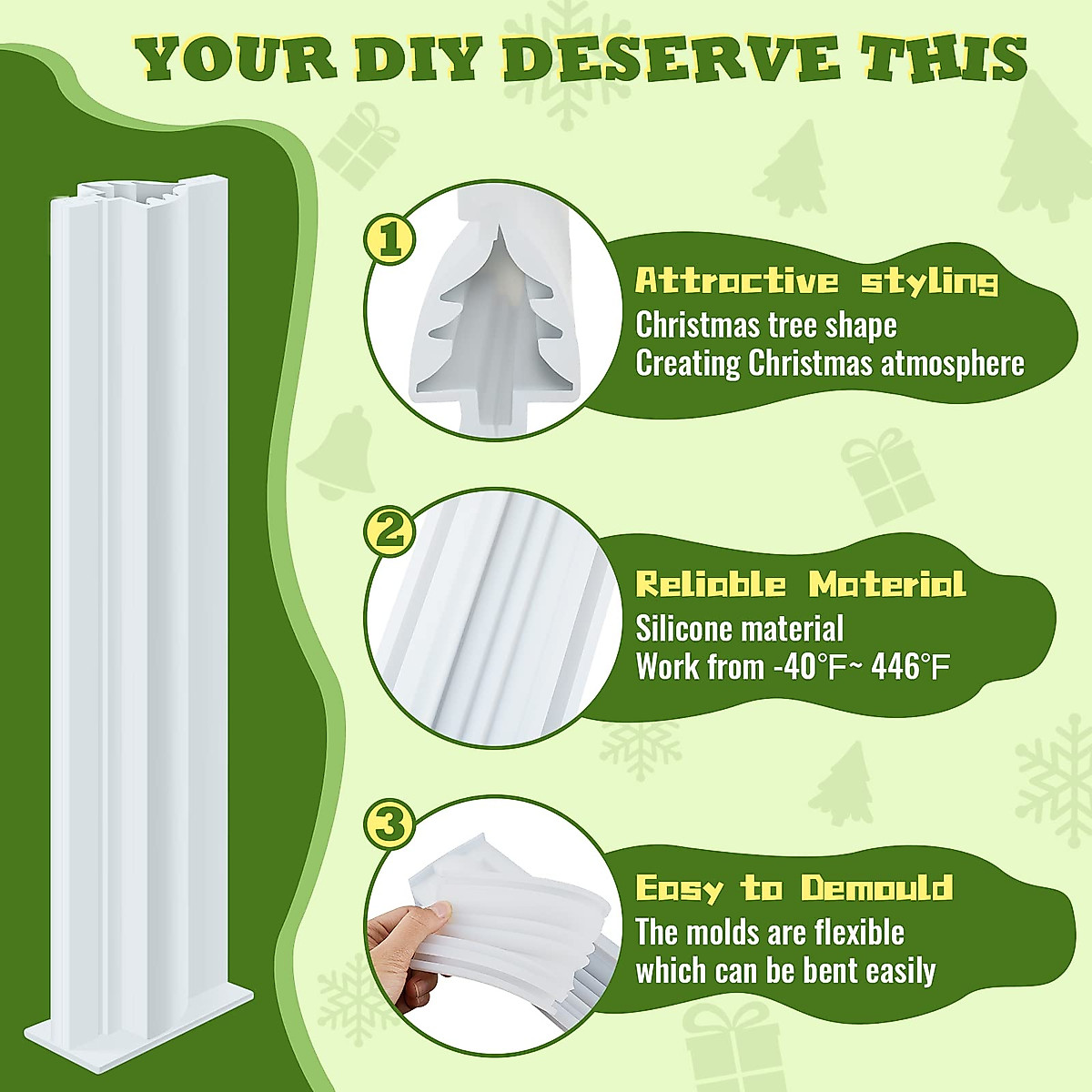 Tessco Heart Shaped Long Tube Silicone Mold Heart Shape Soap Embed Molds Column Making Supplies with Spatula 3 Pcs Binder Clips for Soap Chocolate Candy Cake