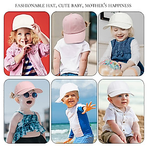 Sun Hat for Baby Boy and Baby Girl,Boys Girls Caps, Baby Baseball Caps Cotton Infant Toddler Kids Hat (8-24 Months, 2pcs Whie & Light- Pink)