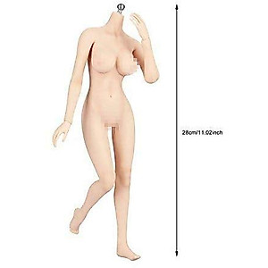OBEST TBLeague Super-Flexible Female Pale Seamless Doll Body 1/6 Figure 28 Points of Artculation with Stainless Steel Skeleton(No - Head Sculpt Version and Clothes) (S07c)