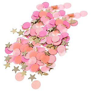 BESTOYARD 2pcs 2 Baby Confetti Dining Table Decoration Happy Birthday Balloons Decorative Party Confetti Blue Ballons Party Confetti Supplies Birthday Confetti Ornament Letter Paper Pink