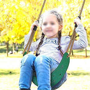 Dolibest Toddler Swing Set Accessories High Back Full Bucket Swing Seats w/Adjustable Rope and 4 Locking Carabiners, Cute Elephant Shape Design 600LB Capacity (2 Pack)