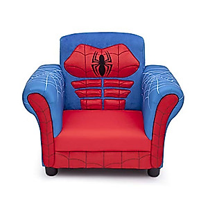 Delta Children Figural Upholstered Chair, Marvel Spider-Man (Blue, Red)