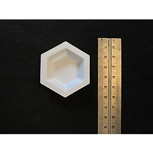 Hexagonal Weighing Boats, W-H38-WA-50, 38mm, Small, White Anti-Static, Pack of 50