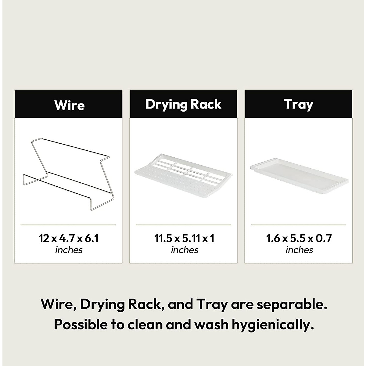 carrotez Bottle Drying Rack, Cup Drying Rack,Tumbler Drying Rack with Drain Tray - Bottle with Narrow and Wide Openings with Various Capacity, Different Bottle Type, Mug Type and Cup Type - White