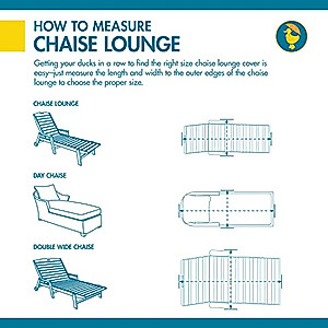 Duck Covers Elegant Waterproof 80 Inch Patio Chaise Lounge Cover, Chaise Lounge Covers Outdoor