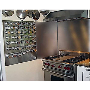 Stainless Steel Backsplash, 30" X 23.25" with Hemmed Edges
