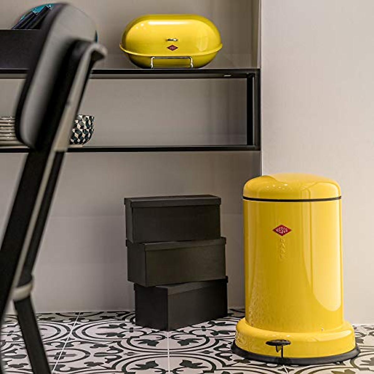 WESCO BASEBOY 134331-51 Pedal-Type Trash Can, Mint, Size: Diameter 14.3 x Height 21.1 inches (36.2 x 53.5 cm), Pedal Bin, 3.9 gal (15 L)