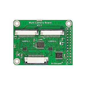 CBHIOARPD Arducam Multi Camera Adapter Module V2.2 for Raspberry Pi 4/3B+/3B 5MP and 8MP Cameras, Compatible with Arducam MIPI Cameras