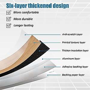 Freshtour Peel and Stick Floor Tile, 72 PCS/108 Sq.Ft Self-Adhesive Wood Vinyl Plank Flooring, Waterproof Wear-Resistant DIY Floor Tiles for Bedroom Kitchen Living Room RV (36" x 6", Light yellow)