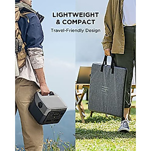 EF ECOFLOW RIVER 2 Max Solar Generator 512Wh Long-life LiFePO4 Portable Power Station& 160W Solar Panel for Home Backup Power, Camping & RVs 100% Charged in 60m with 3000+ Cycles & Up to 1000W Output