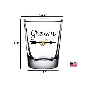 Rogue River Tactical Groom Shot Glass Set Gift For Husband Wife Newlywed Wedding Gift Novelty