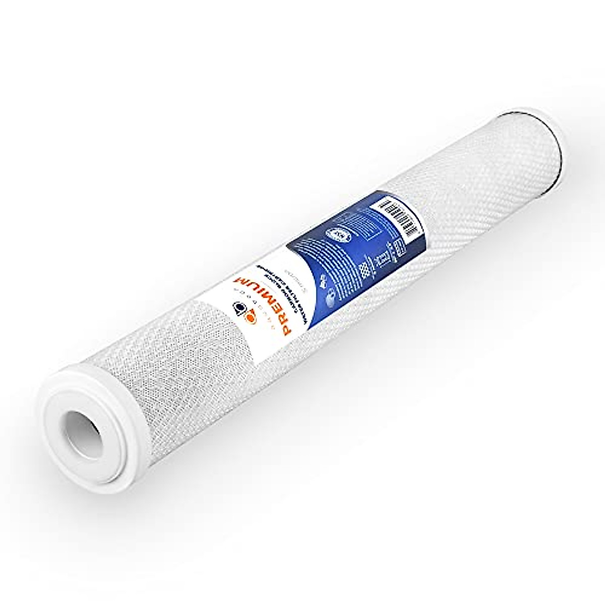 Aquaboon Premium 20 x 2.5 inch 5 Micron | Whole House Carbon Water Filter Replacement | Universal Coconut Shell Cartridge for Whole Home | 4 Pack