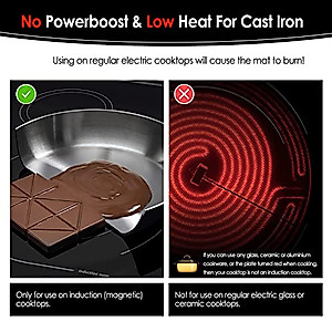 KitchenRaku Large Induction Cooktop Protector Mat 20.4x30.7 Inch, Magnetic Electric Stove Covers Antistrike & Antiscratch Glass Top Stove Cover, Silicone Induction Cooktop Mat for Electric StoveTop