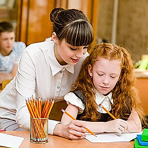 400 Pcs Yellow Pencils Unsharpened Wood Pencils Bulk with Erasers 2 HB Pencil Wood Cased for Kids Teacher Students Office School Classroom Supplies