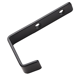 MANMILAI Towel Hooks Heavy Duty Black Wall Hooks Super Thick Pure Metal, Double Hole Screw Installation, Never Fall Off, Hanger for Clothes Key(3 Jet Black)