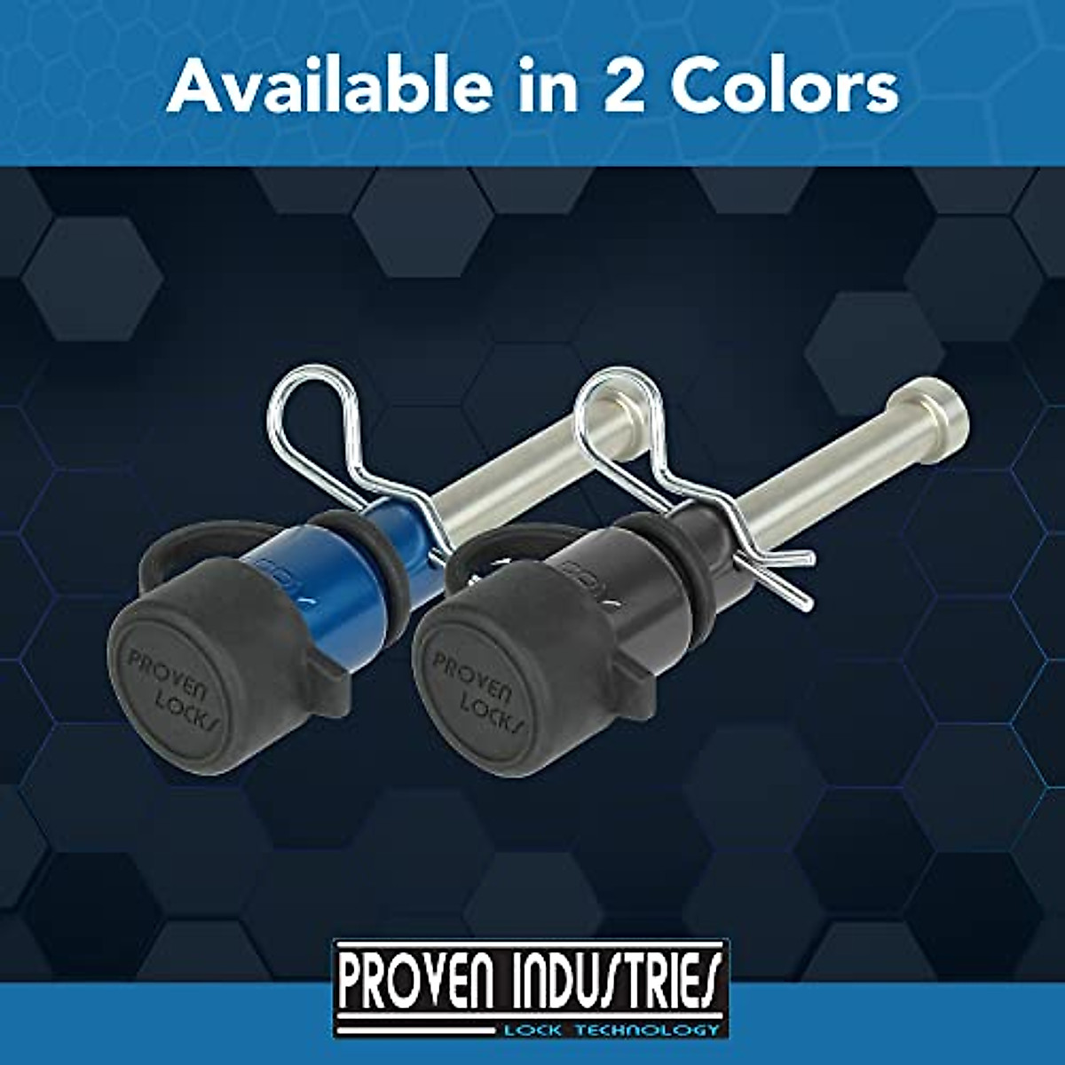 Proven Industries Model HL1 Receiver Hitch Pin Lock, Fits 2-Inch or 2 1/2-Inch Receivers, Made in The USA, (Black)