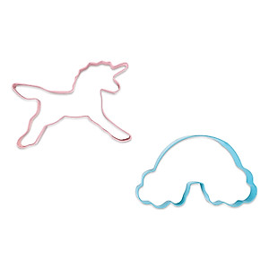 Handstand Kitchen Rainbows and Unicorns 2-piece Cookie Cutter Set