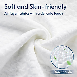 viewstar Shredded Memory Foam Pillows Queen Size Set of 2, Adjustable Firm Pillows for Side Back Stomach Sleepers, Bed Pillows with Washable Removable Cover 19"x 28"