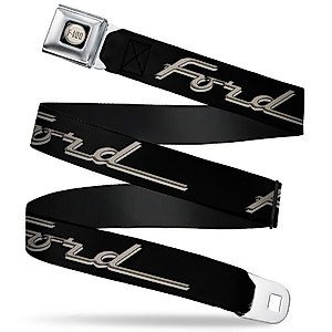 Buckle-Down mens Buckle-down Seatbelt Ford Trucks Wft006 Belt, Multicolor, 1.5 Wide - 24-38 Inches in Length US