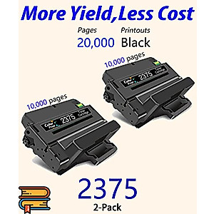 ColorPrint Compatible Toner Cartridge Replacement for Dell B2375DNF B2375 B2375DFW 2375 2375DNF 2375DFW Work with 593-BBBJ 593-BBBI 8PTH4 C7D6F B2375DN NWYPG Laser Printer (2-Pack, Black High Yield)