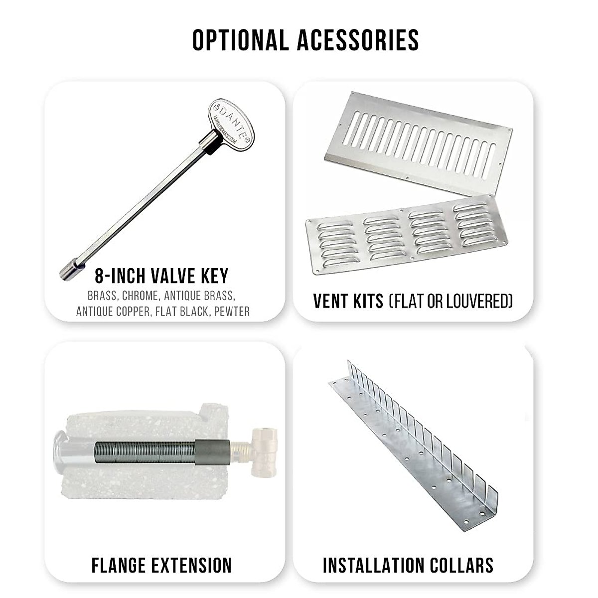 Spotix HPC Square Match Lit Fire Pit Burner Kit (FPSSQ24KIT-PAN-LP-MSCB) with 24x24-Inch Burner and 30x30-Inch Flat Pan, Propane, Polished Chrome, with Flange, Key, Valve, Flex Line and Fittings