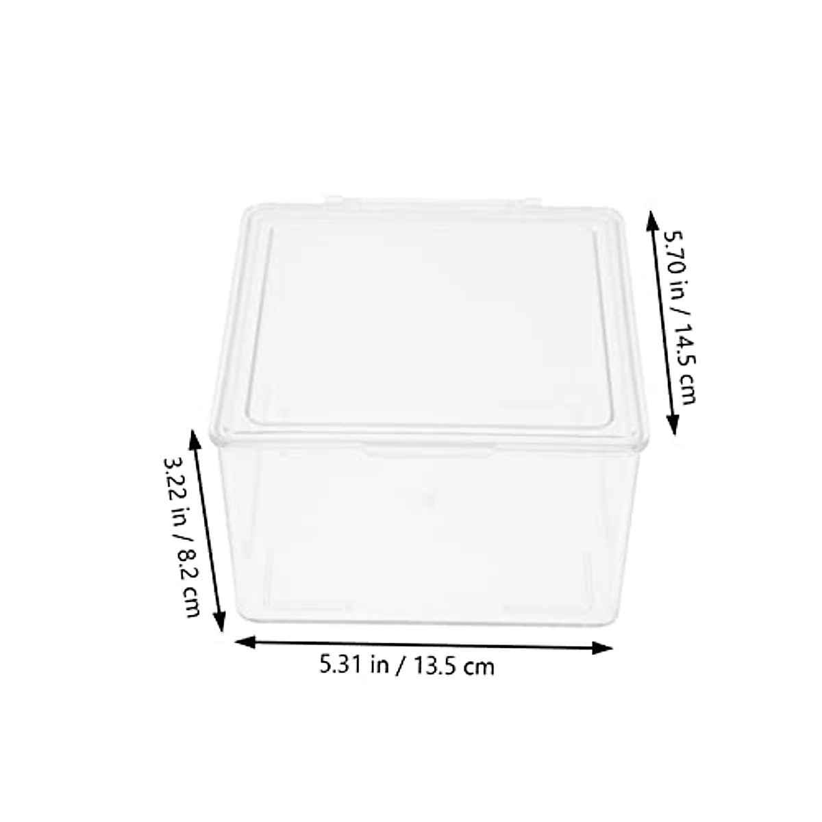 BUTIFULSIC Makeup Case Organizer Clear Organizer Box Food Tray Small Storage Bins with Lids Small Storage Containers Coffee Condiment Tea Bag Holder Pantry Organization Box Clear Tea Box Cafe