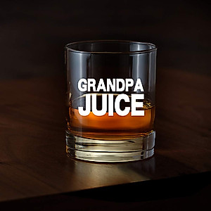 AGMdesign, Funny Grandpa Juice Whiskey Glasses, Grandpa Idea Gifts, Father's Day, Birthday Gifts, Christmas Gifts for Grandpa,New Grandpa from Grandchild