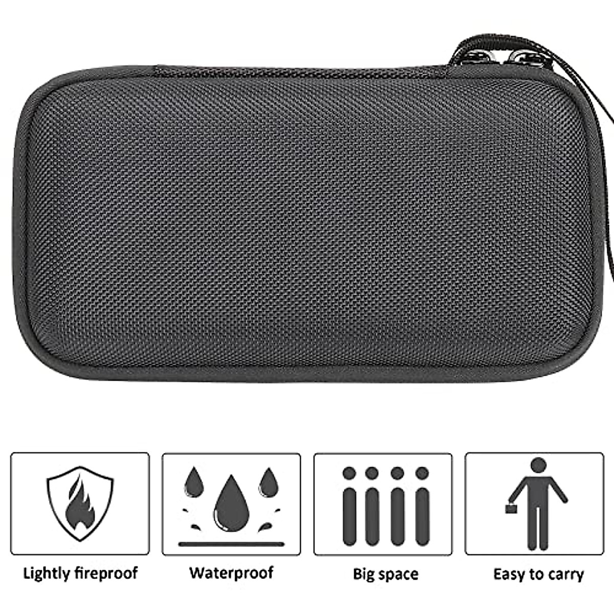 khanka Hard Travel Case Replacement for Anker 347 Power Bank (PowerCore 40K), 40,000mAh Battery Pack, Case Only (Black)