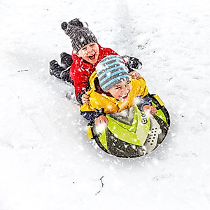 Paricon F42 Flexible Flyer 42 Inch Lightweight Durable High Speed Racing Snowflake Sled with 2 Easy to Carry Handles for Ages 5 and up, Green