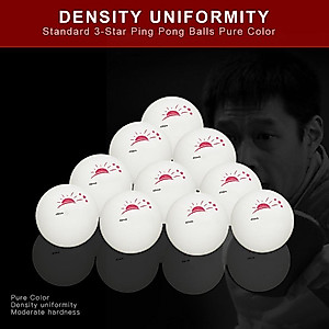 VBESTLIFE Ping Pong Balls with Box, 60 Pcs 3-Star Table Tennis Ball Ping Pong Balls for Competition Training Entertainment(White)