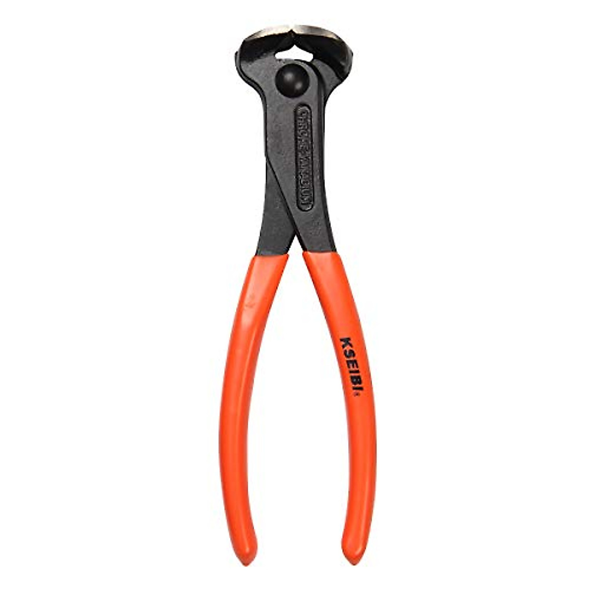 KSEIBI 141150 End Cutting Pliers 7 Inch Grip Handle Black Finish Chrome Vanadium Steel Carpenter Pincer, Nippers Tool, Cat Paw, Nail Remover, Rivet Cutting Pliers, Steel Wire Cutter Construction Tool