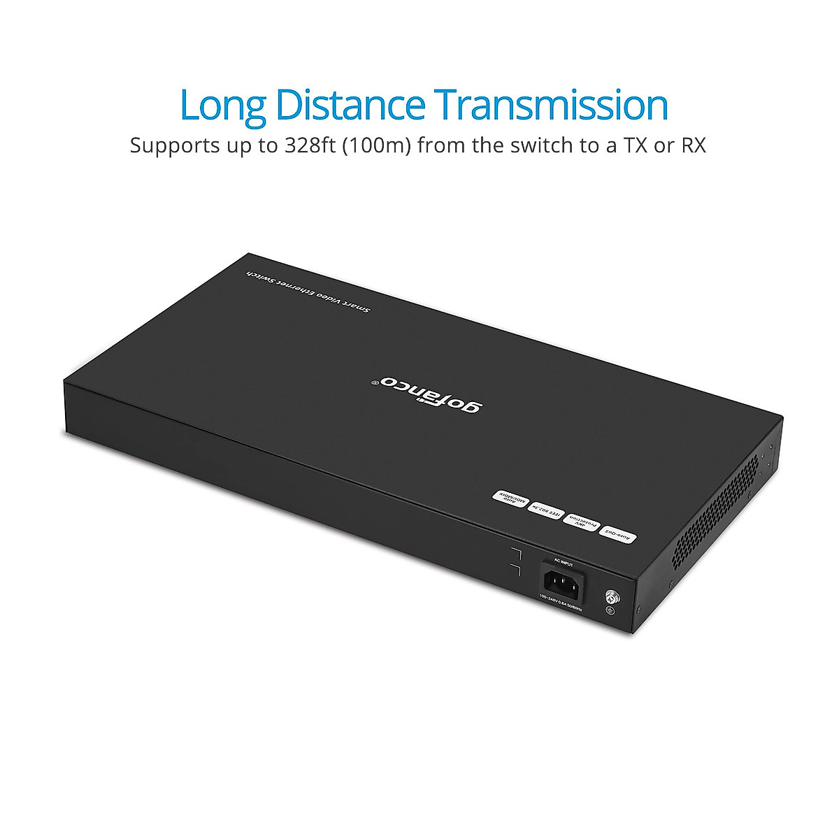 gofanco 24 Port Smart Managed Video Ethernet Switch (Dedicated) – Customized for HDMI Over IP Extender Switching, One-to-Many & Matrix Switching Capable, Easy Web GUI Control, 328ft (100m)