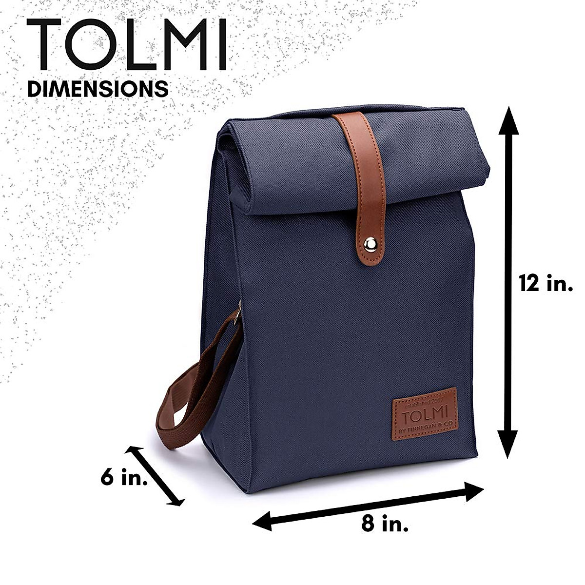 Insulated Lunch Bag by KRYO - Small reusable cooler bag - A travel lunchbox, Blu