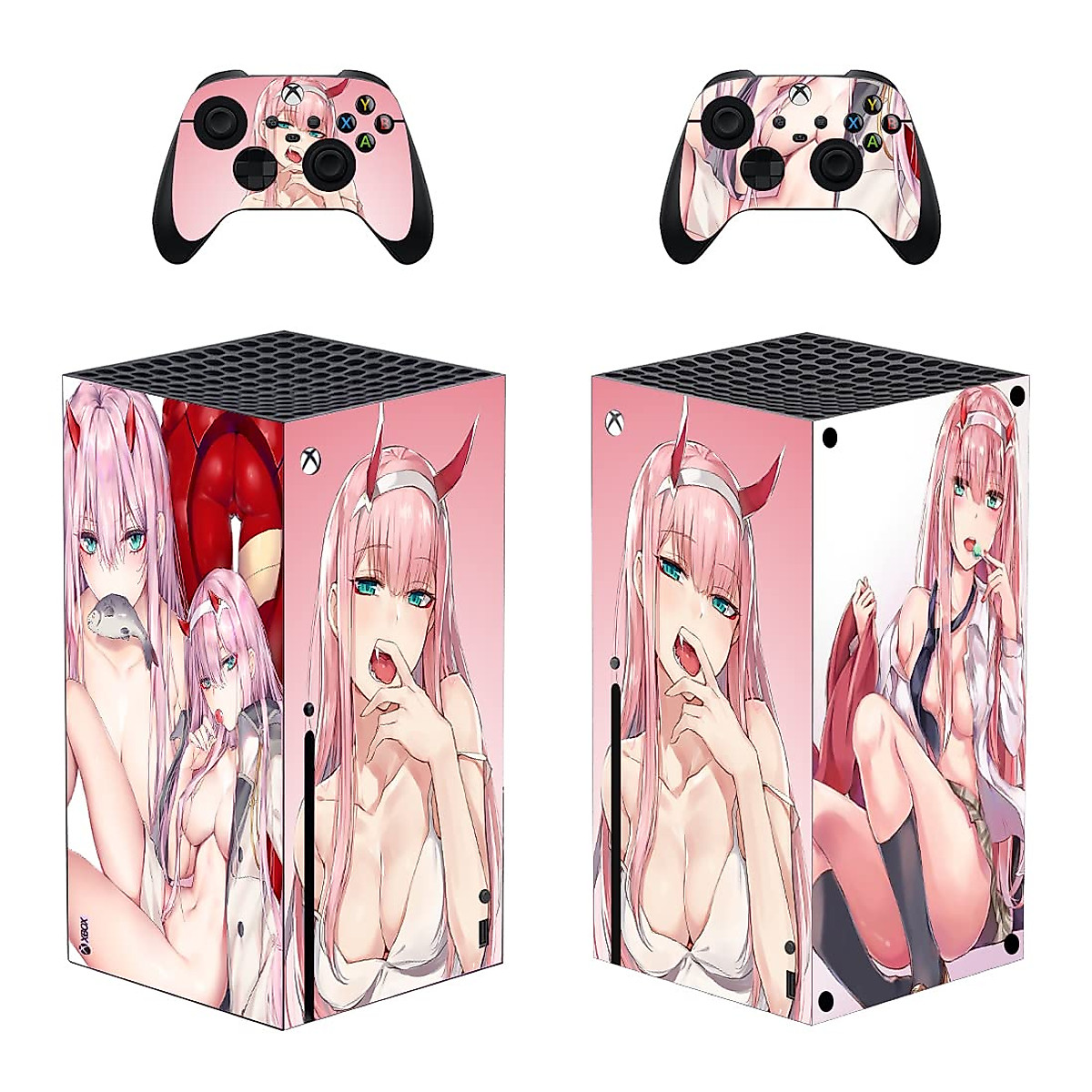 Vanknight XB Series X Console Controllers Skin Decals Stickers Hot Anime Girl Wrap Vinyl for XB Series X Console Anime Lady