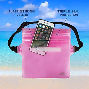 HEETA Waterproof Pouch Screen-Touch Sensitive Waterproof Dry Bag with Adjustable Waist Strap Bundle with Fish Scale with LCD Display, Digital Portable Hanging Scale Luggage Scale with Measuring Tape