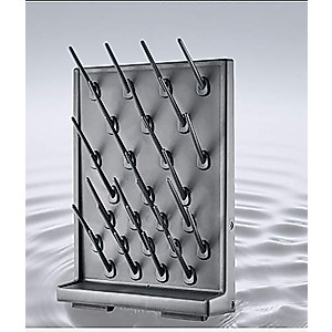 YTFLOT Drying Rack 27 Pegs Lab Supply Pegboard Bench-top/Wall-Mount Laboratory Glassware 27 Detachable PegsLab Drying Draining Rack Cleaning Equipment Black