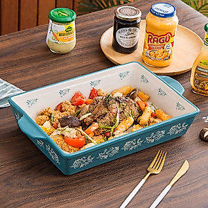 Wisenvoy Baking Dish Ceramic Lasagna Pan Casserole Dish 3-Piece Bakeware Sets Baking Dishes Baking Set Baking Dish Set