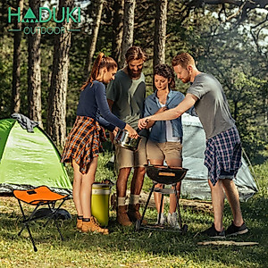 HADUKI Camping Chair Foot Stool,Folding Lightweight Stool Portable Collapsible Camping Stool Retractable Chairs with Carry Bag 220LBS Camping Stools for Indoor Or Camping Fishing Hiking BBQ(Orange)