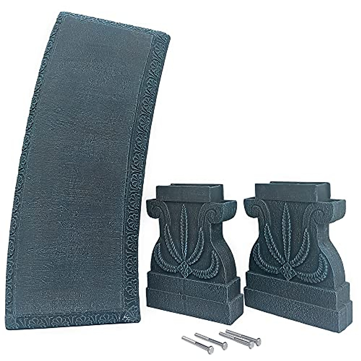 Arcadia Garden Products BE01 Fiberclay Garden, Outdoor Bench, Patio Seating for Front Porch Park Outside Furniture Decor, Brushed Teal