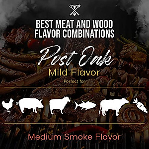 Jax Smok'in Tinder Premium BBQ Wood Chunks for Smoking and Grilling- Approximately 10 lb Shipped in 12" x 9" x 7" Box -100% All Natural Kiln Dried Smoking Wood Chunks, USA (Post Oak)