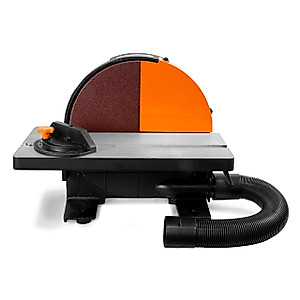 WEN 65812 12-Inch Benchtop Disc Sander with Miter Gauge and Dust Collection System