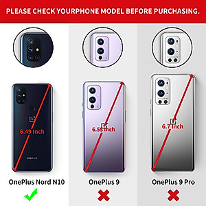 Jusy 3p Oneplus Nord N10 5G Case & Tempered Glass Screen Protector & Camera Protector for 1+ Nord N10, Protective Case with Rotate Holder Kickstand and Magnetic Plate for Oneplus Nord N10 (Navy)