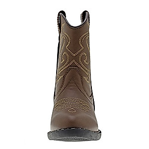 Canyon Trails Kids' Lil Cowboy Pointed Toe Classic Western Boots (Toddler/Little Kid (5 US Toddler, Brown)
