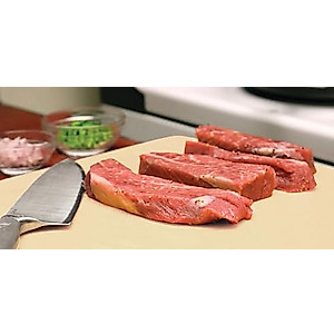 NoTrax 6" x 8" x 0.5" Sani-Tuff T45 Natural Rubber Cutting Board, Non-Skid Professional-Grade, Made in USA, T45S2006BF