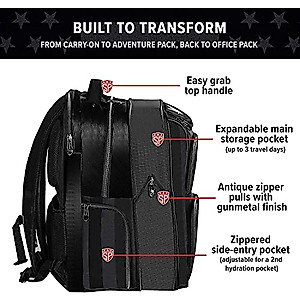 Subtle Patriot USA Backpack – Concealed Carry Backpack/Adjustable Straps and Extra Storage/Use for Travel, Work, Laptop, Hunting, and Hiking (Lady Liberty)