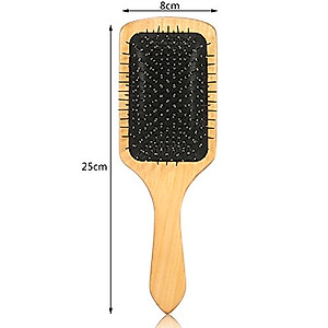 Hair Care Comb, Anti‑Static Hair Brush, Bristle Hair Comb Simple Lady Female Wood Steel Needle Hairdressing Hair Care Healthy Scalp Massage Comb