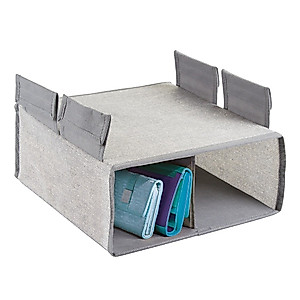 InterDesign Aldo Fabric Hanging Closet Storage Organizer, 2 Compartments