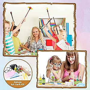 YoHold Magic Wizard Wand Making Kit DIY Craft Set with Wizard Glasses, Lightning Bolt Scar Temporary Tattoo for School Party Supplies,Magic Theme Birthday Party,Halloween Décor