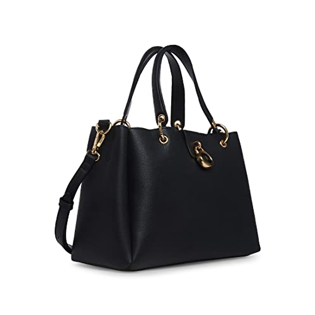 Anne Klein AK Lock Satchel, Black